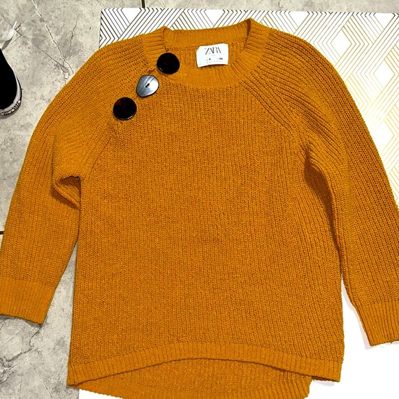 Zara | Shirts & Tops | Zara Golden Rod Mustard Sweater | Poshmark
